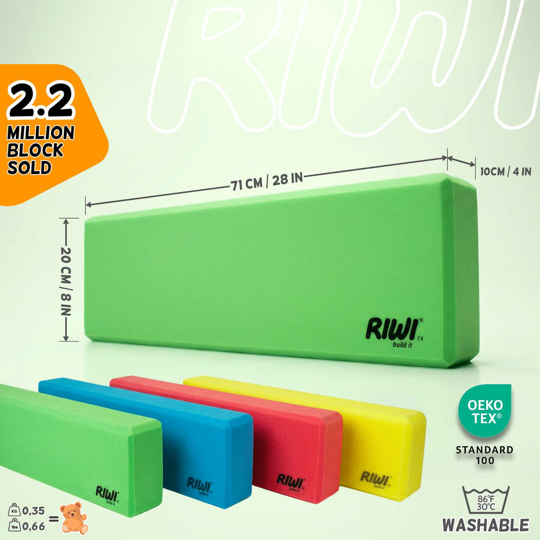 RIWI XXL Building Blocks - gigantyczne, miękkie klocki dla dzieci ...