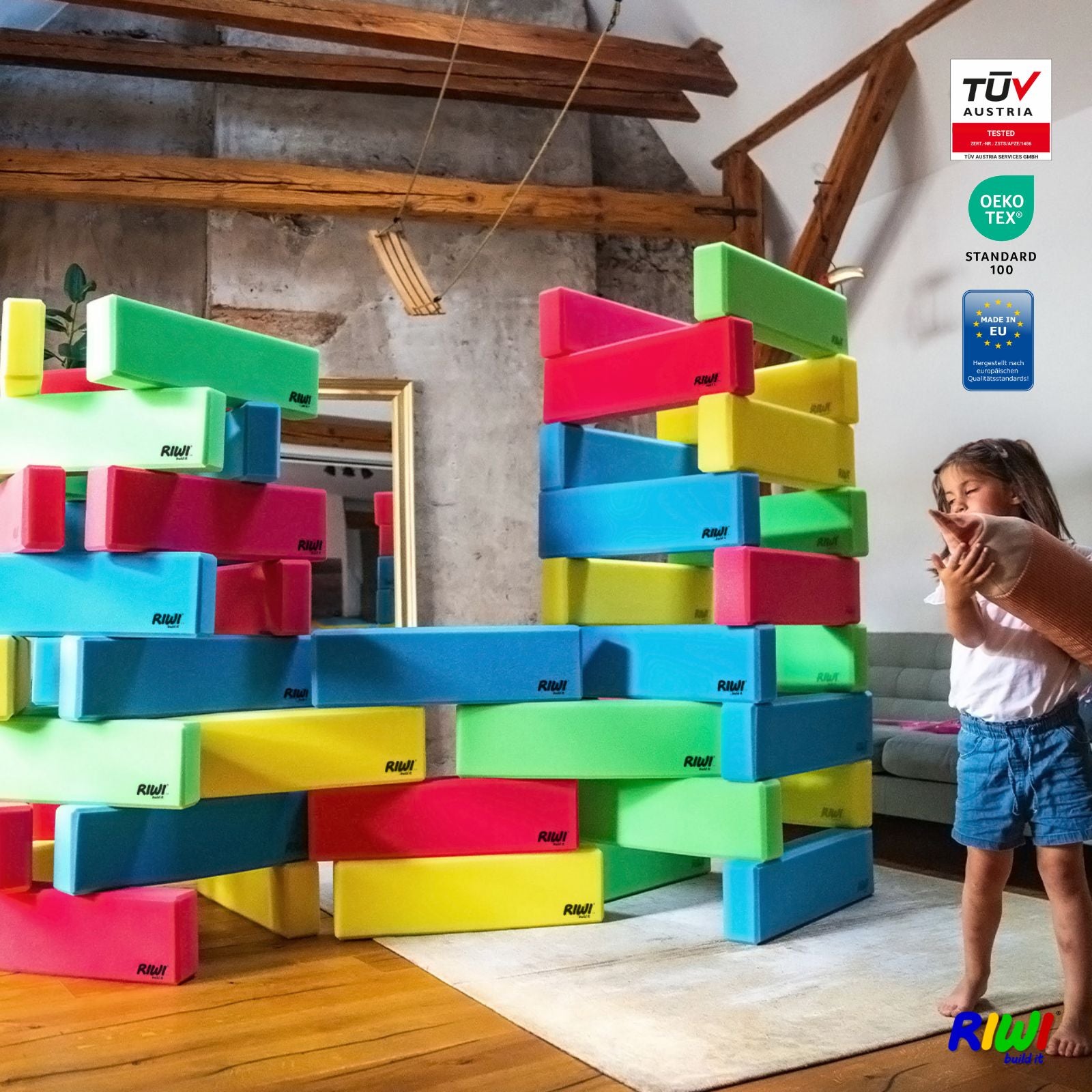 RIWI building blocks | XXL foam blocks | Large soft building bricks ...